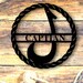 Custom Family Name Metal Sign Metal Monogram Sign Door - Etsy