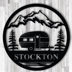 Personalized Metal Camping Sign, Camping Sign, Custom Camper Sign, RV ...