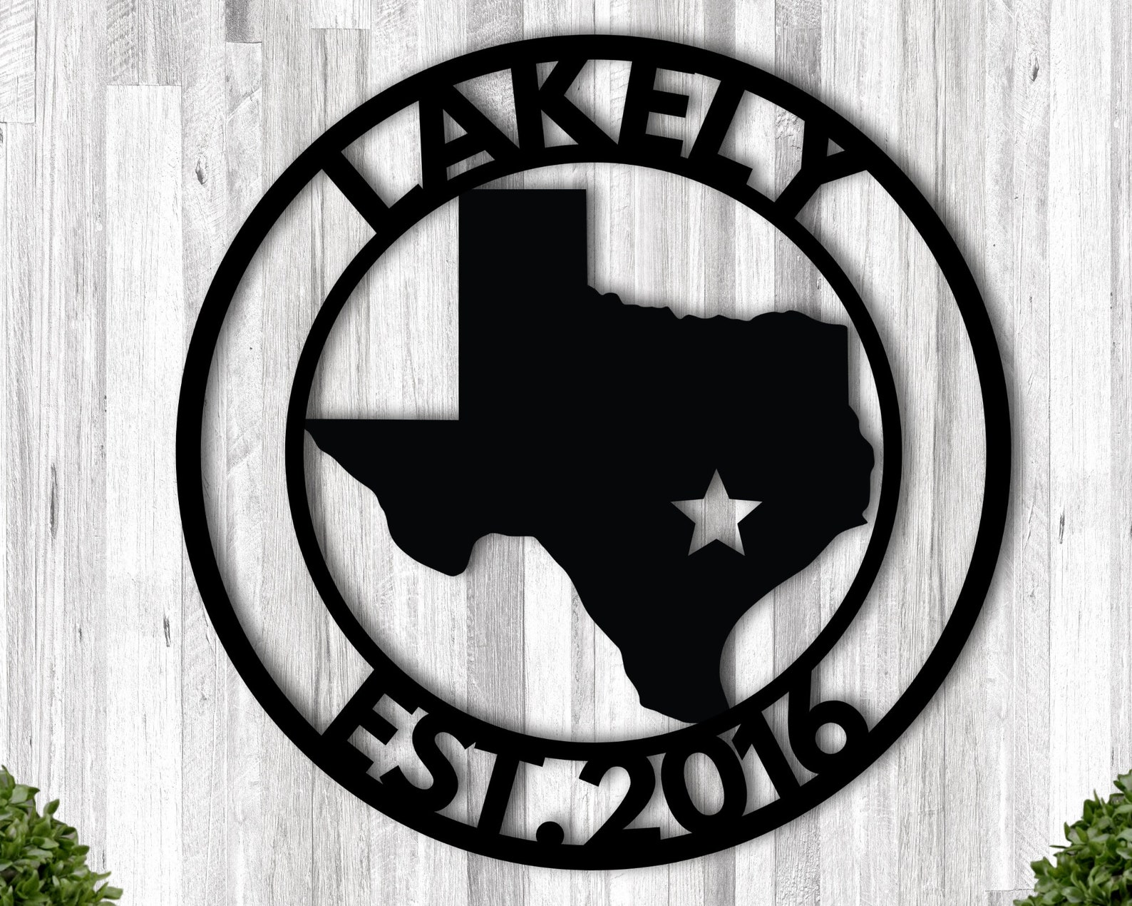 Family Name Sign Metal Texas Signs for Decor, Last Name Metal Sign ...