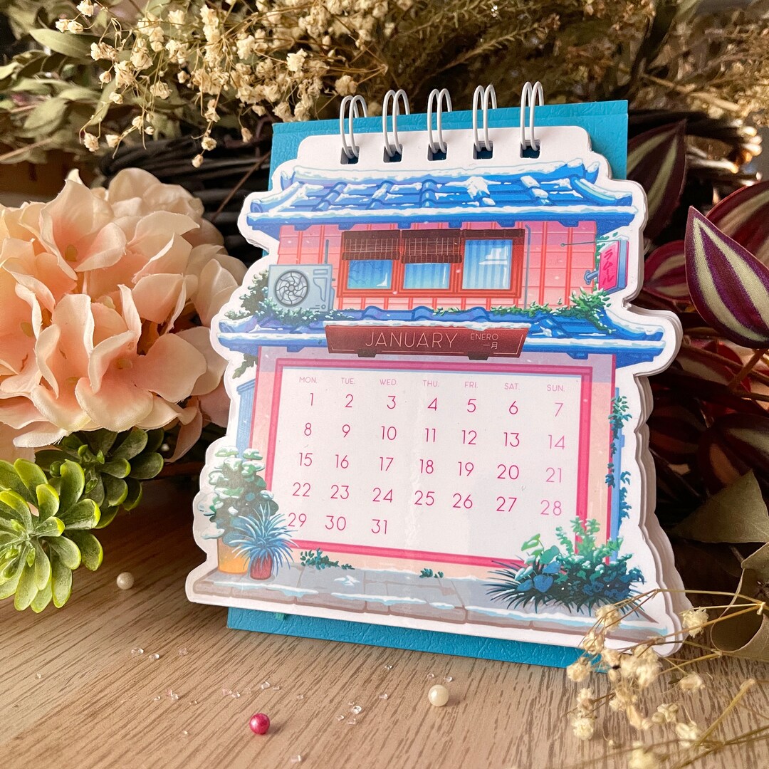 2024 Desk Calendar Kawaii Anime Lofi by Kiaru - Etsy Australia