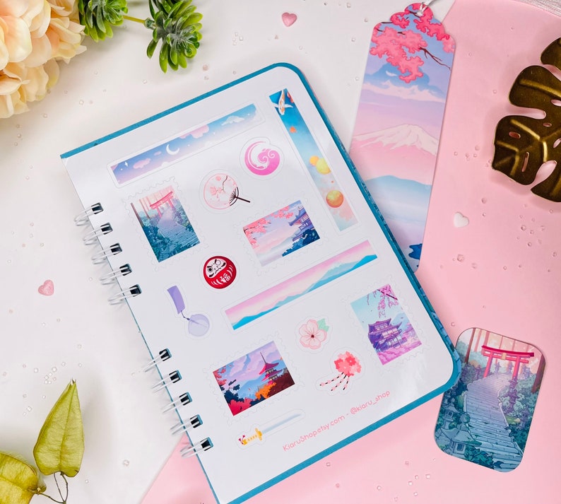 Kawaii Anime A5 Notebook - Neon Tokyo Japan! - by Kiaru - Etsy