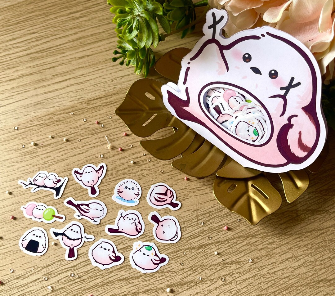 Mini Sticker 60pc Pack Shima Enaga Japan Bird by Kiaru - Etsy