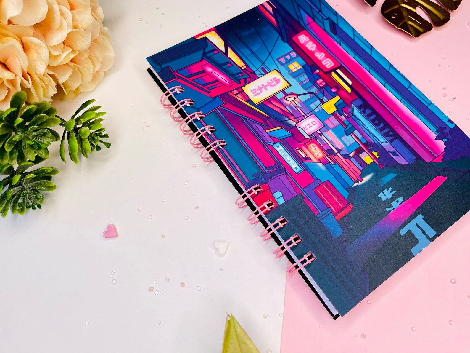 Kawaii Anime A5 Notebook Neon Tokyo Japan by Kiaru - Etsy