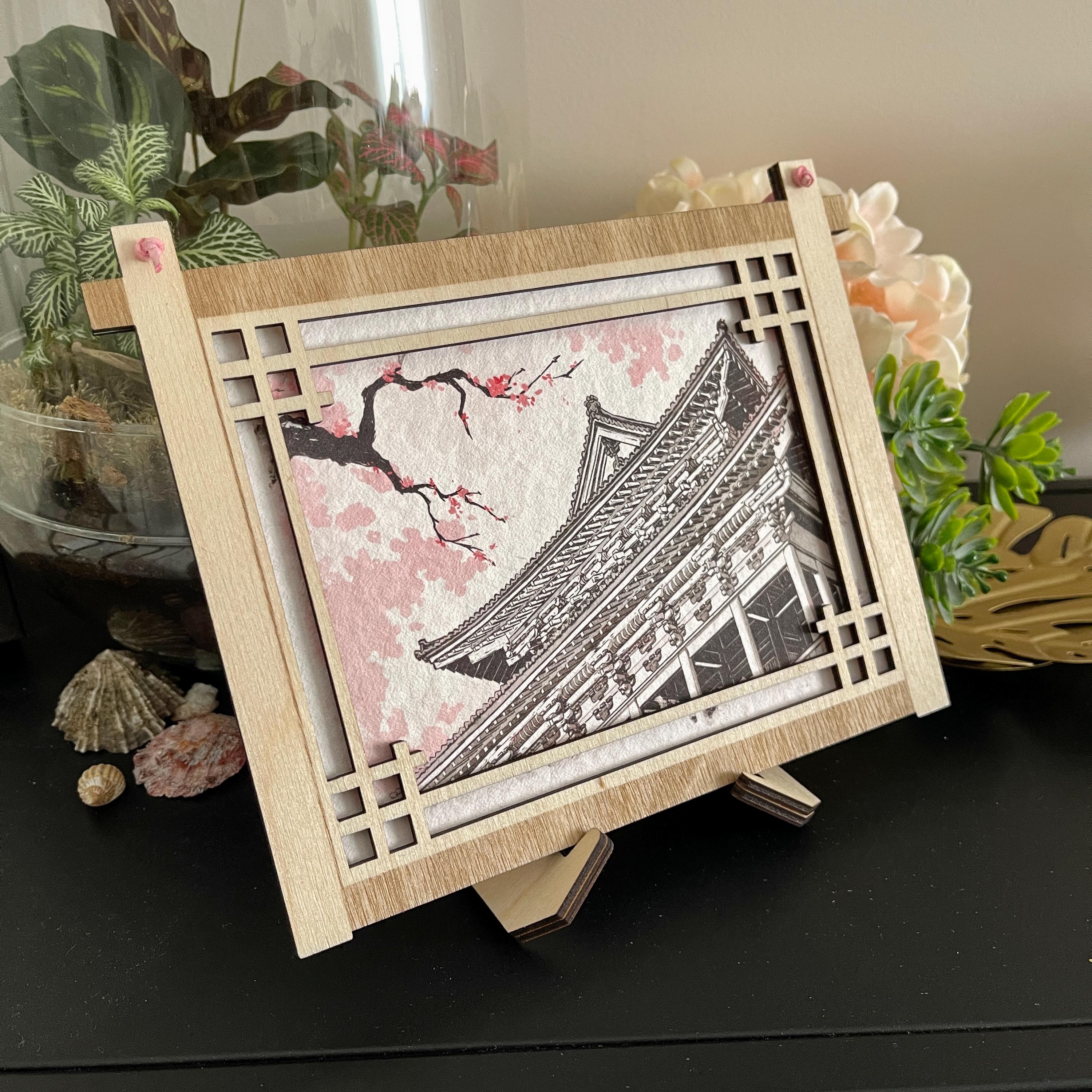 Postcard Kawaii Traditional Ink Print Japan Illustration - Torii! - by ...