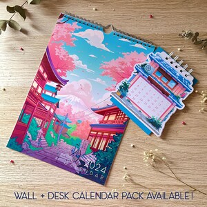 2024 Desk Calendar Kawaii Anime Lofi by Kiaru - Etsy