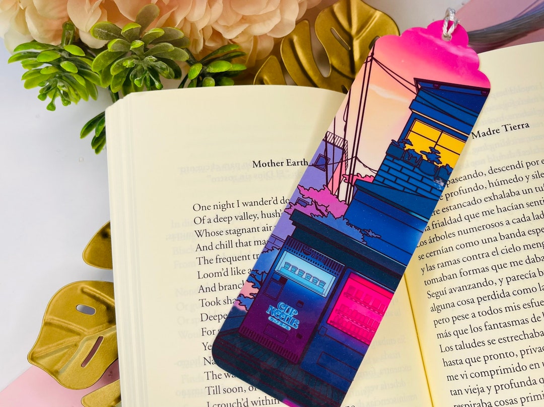 Kawaii Bookmark Night Tokyo Anime Street by Kiaru Shop - Etsy Canada