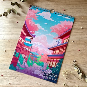 Calendar 2024 Kawaii Anime Landscape Lofi A4 by Kiaru LIMITED UNITS ...
