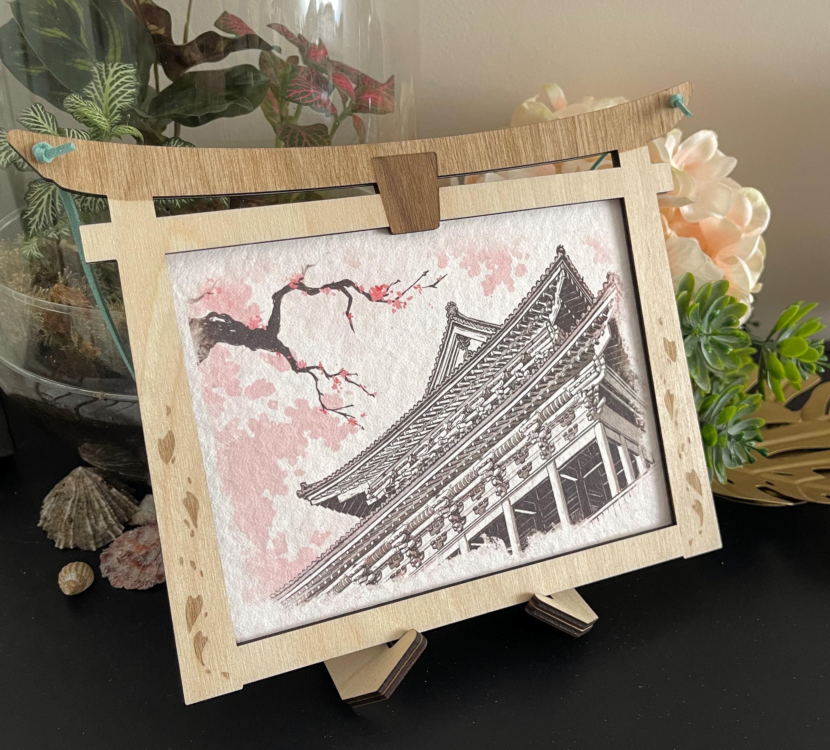 Postcard Kawaii Traditional Ink Print Japan Illustration - Torii! - by ...