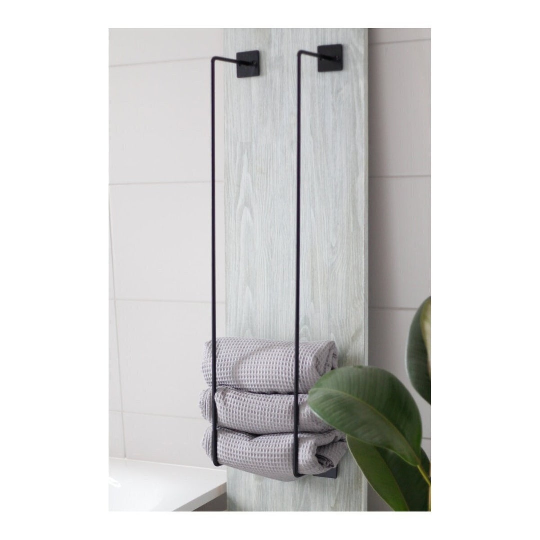Towels Rack Bathroom Wall Mount Solid Metal Storage Holder for Bath ...