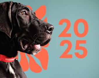 Dog Themed Printable Calendar for 2025 - Etsy