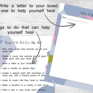 Grief Journal, Grief Gift, Printable Journal, Loss Journal, Therapy ...