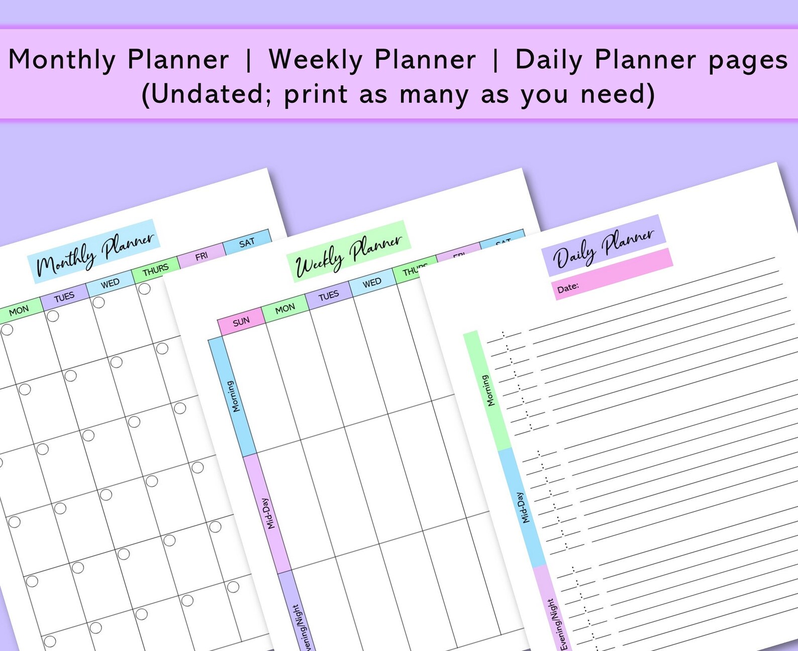 Holistic Health Lifestyle Planner, Printable Planner, Healthy Lifestyle ...