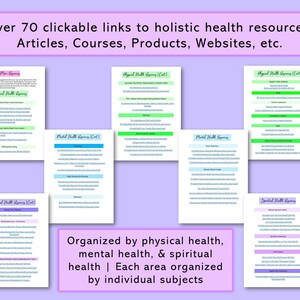 Holistic Health Lifestyle Planner, Printable Planner, Healthy Lifestyle ...