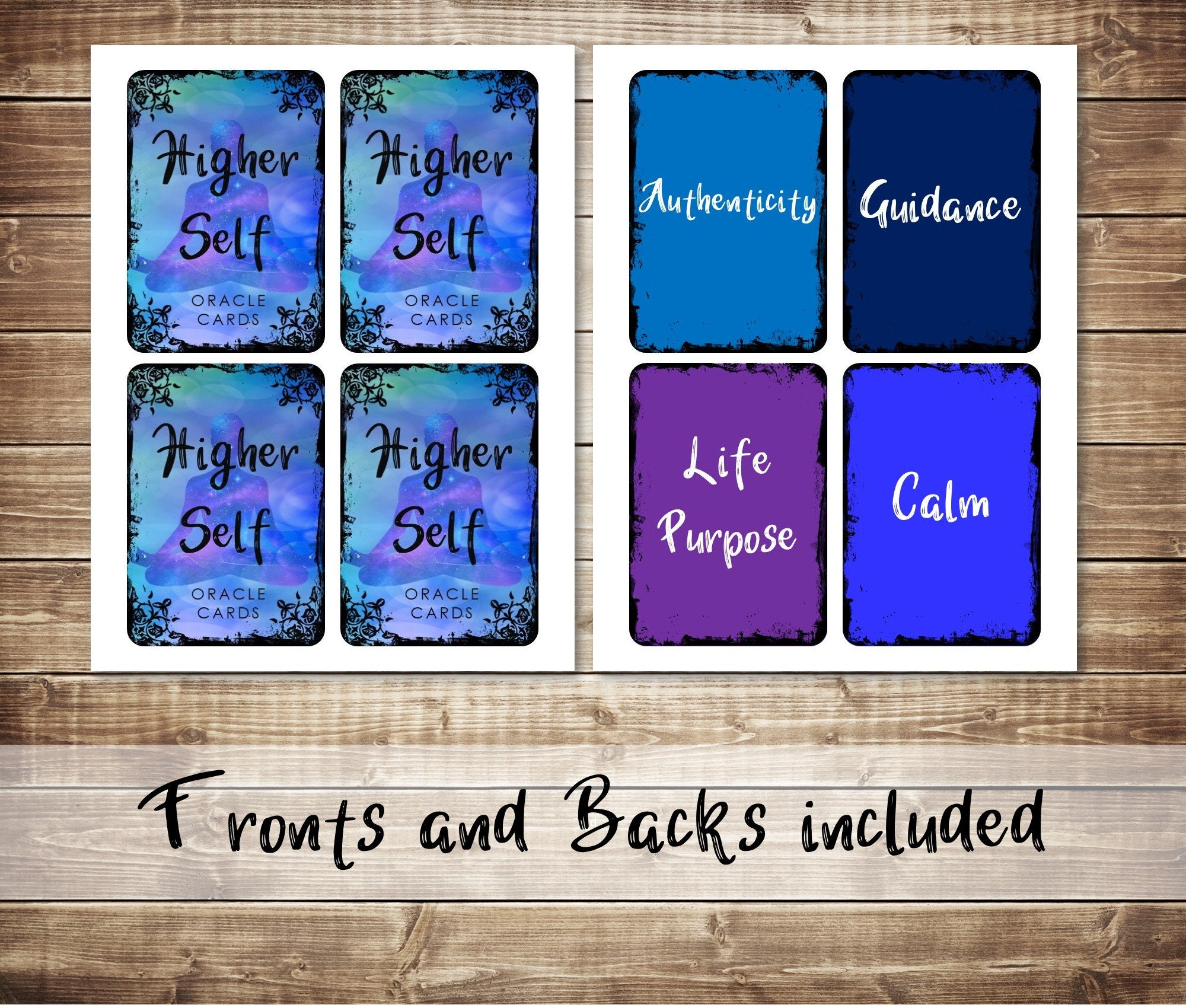 Printable Oracle Cards, Higher Self Oracle Deck, Meditation Tools ...