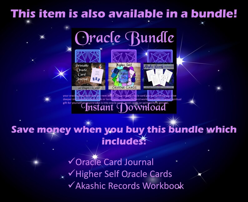Printable Oracle Cards, Higher Self Oracle Deck, Meditation Tools ...