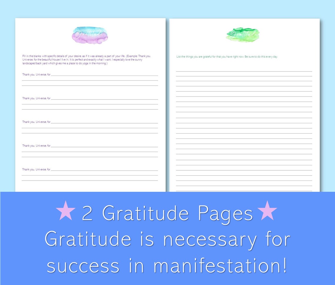 Printable Manifestation Journal Law of Attraction Workbook | Etsy