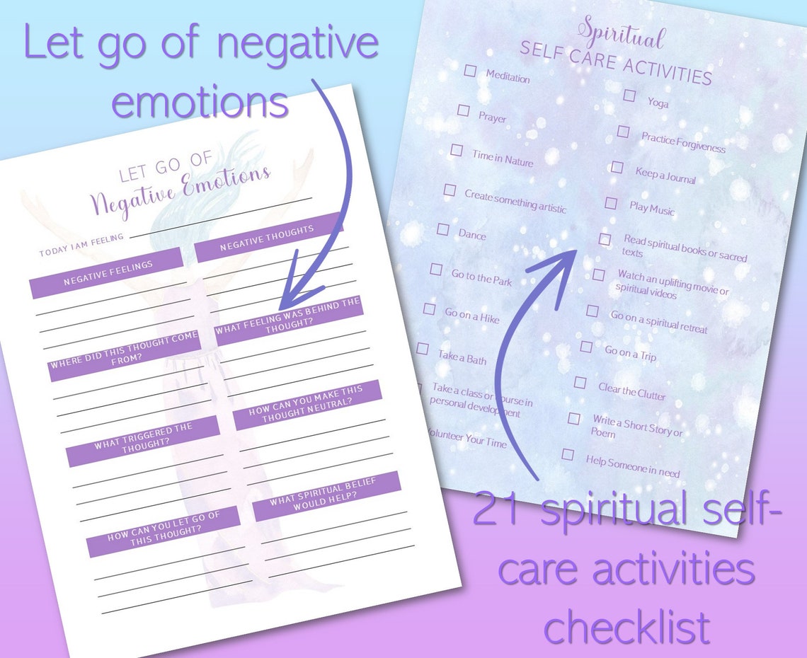 Printable Spiritual Workbook, Spiritual Awakening, Spiritual Self Care ...