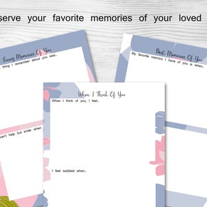 Grief Journal, Grief Gift, Printable Journal, Loss Journal, Therapy ...