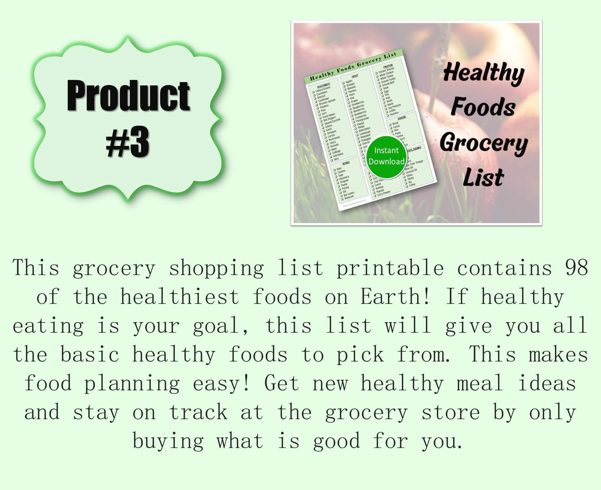 Healthy Eating Bundle, Healthy Food, Grocery List, Health Journal, Eat ...