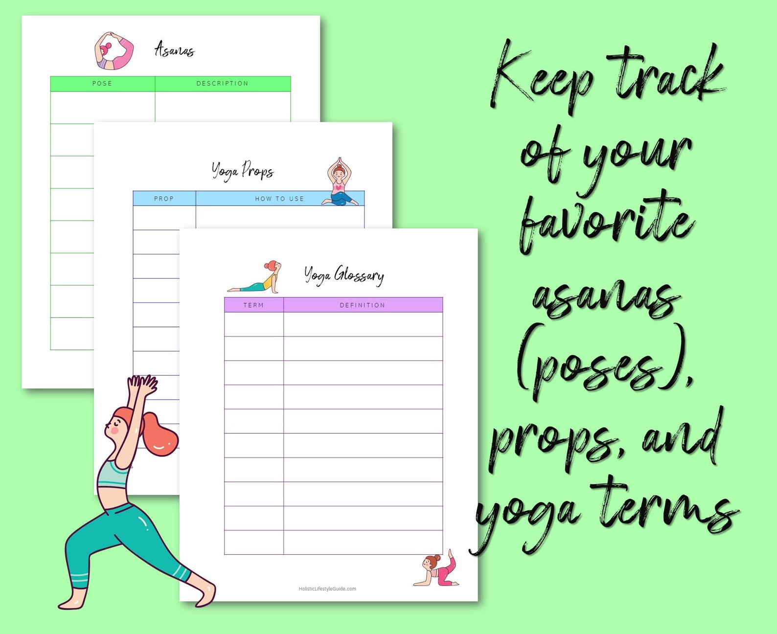 Yoga Journal Printable, Yoga Planner, Yoga Lovers, Yoga Gift - Etsy