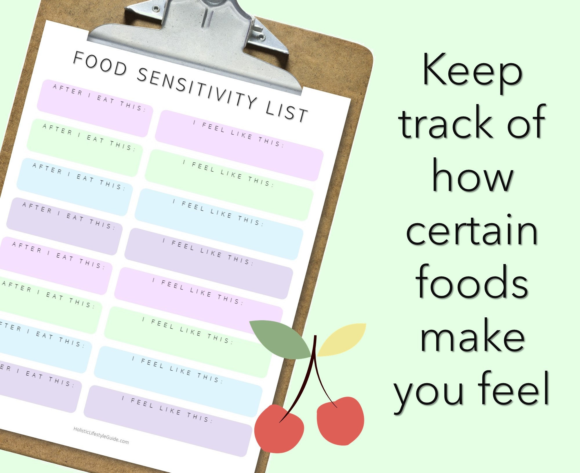 Printable Food Journal, Food Sensitivity, Food Tracker, Symptom Tracker ...