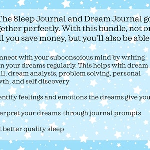 Sleep Journal and Dream Journal Bundle, Sleep Journal, Dream Journal ...