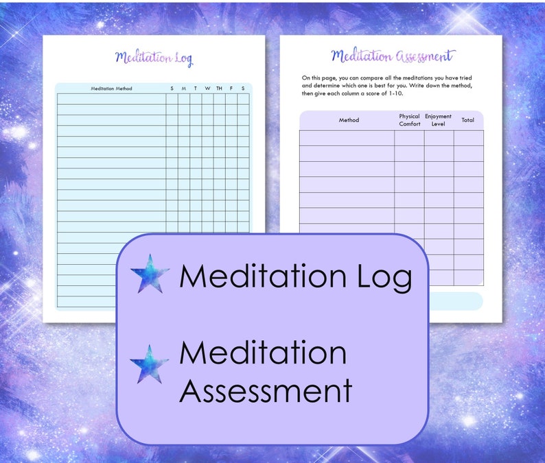 Printable Meditation Journal Mindfulness Workbook Meditation - Etsy