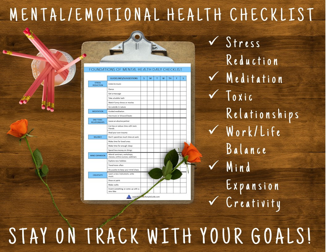 Daily Checklist Printable, Health Tracker, Holistic Health, Body Mind ...