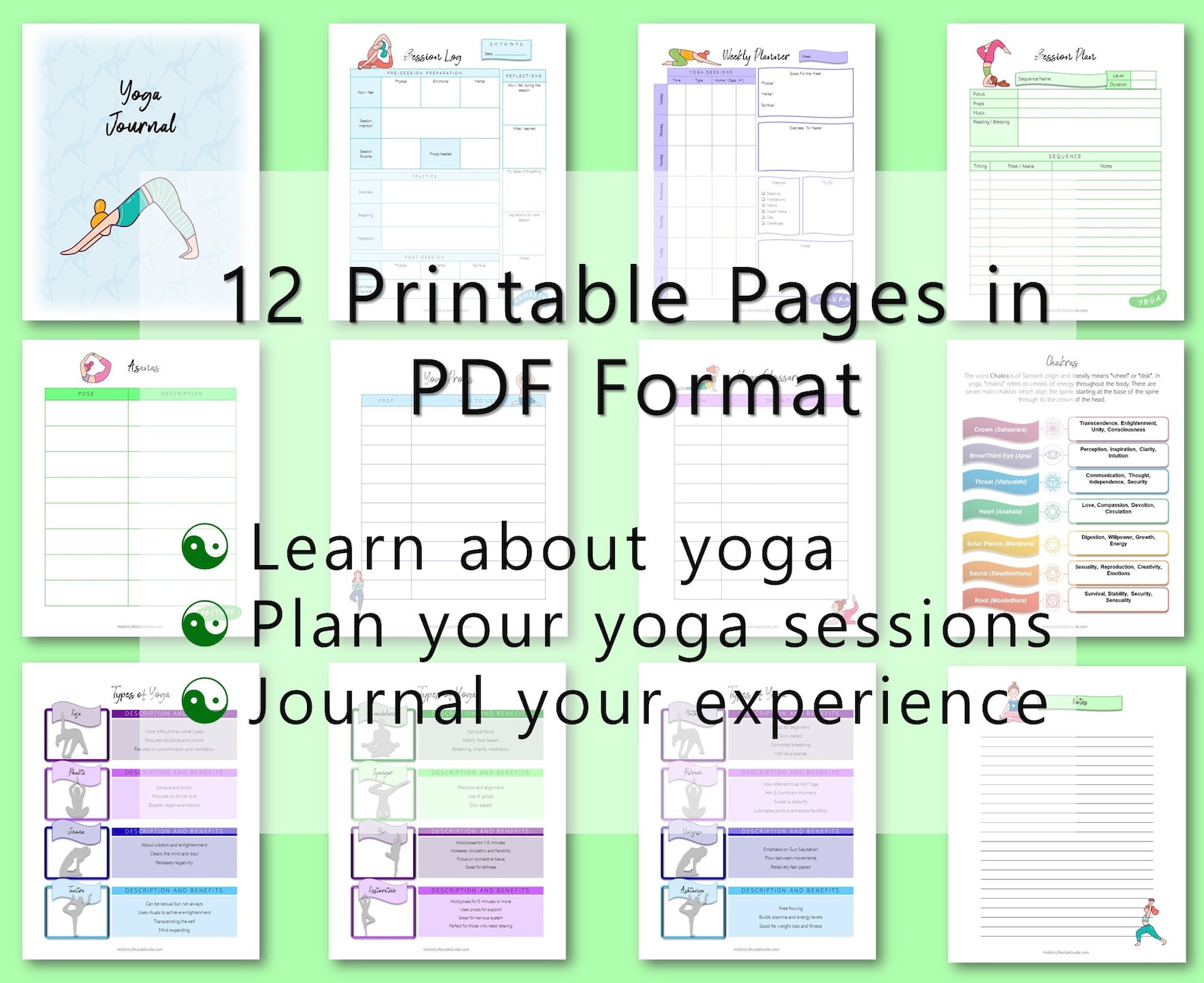 Yoga Journal Printable, Yoga Planner, Yoga Lovers, Yoga Gift - Etsy