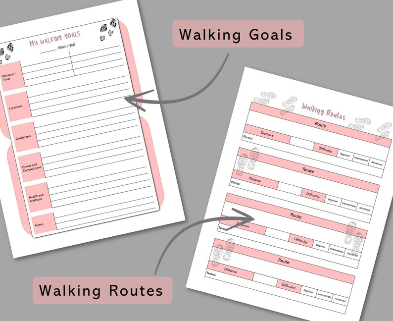 Printable Running Log, Walking Tracker, Hiking Logbook, Outdoor ...