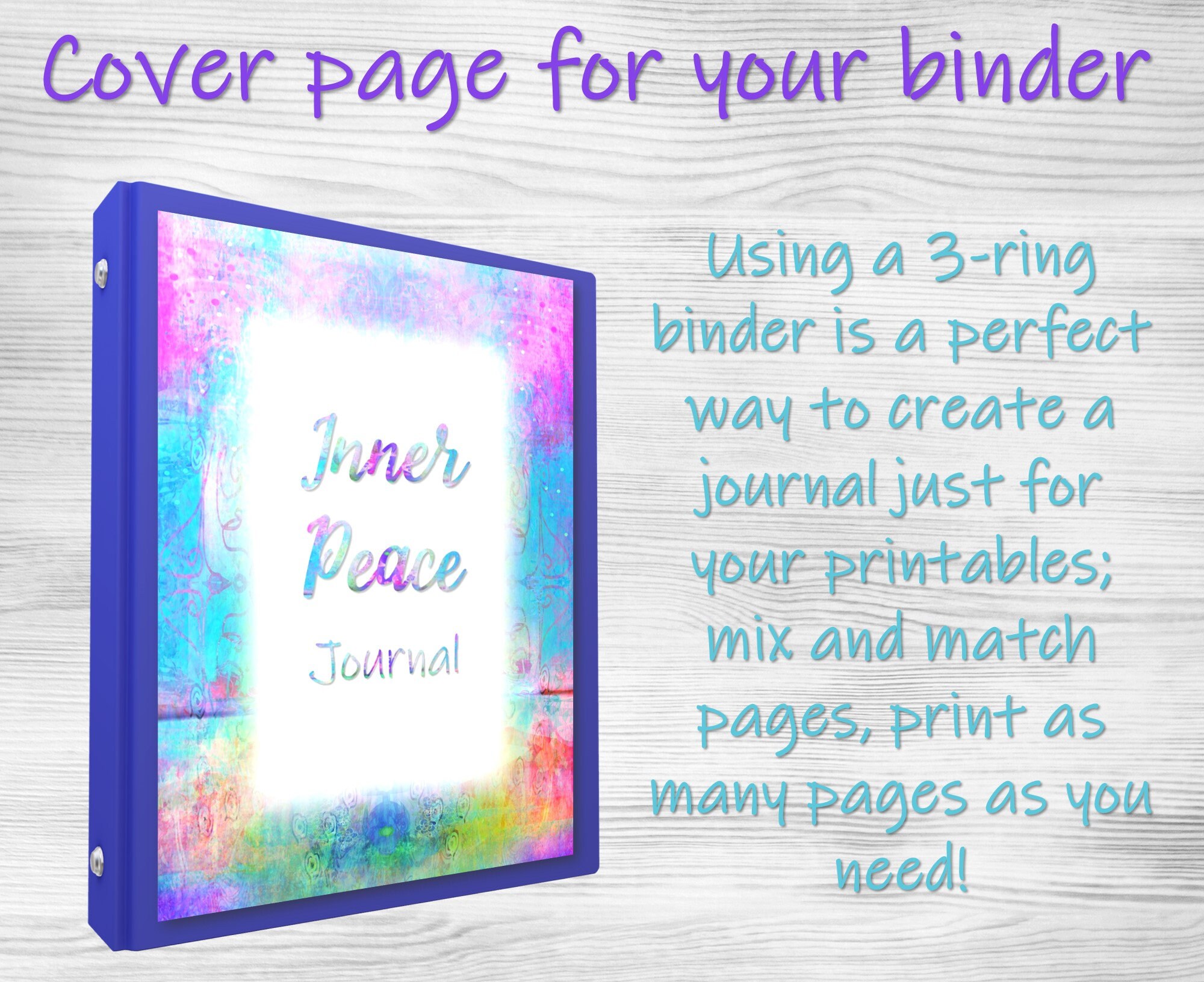 Inner Peace Journal, Printable Journal, Guided Journal Pages, Finding ...