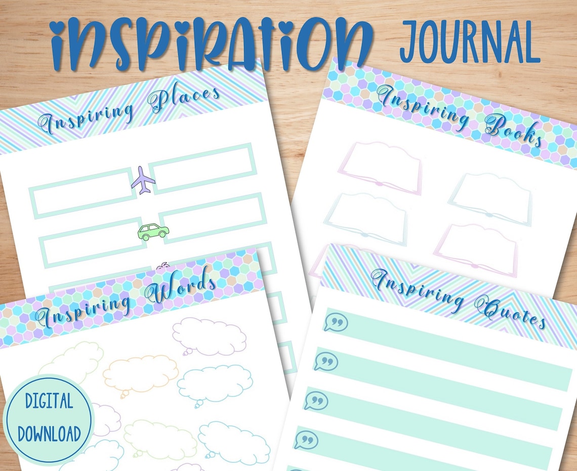 Inspiration Journal Printable Journal Journal Pages - Etsy