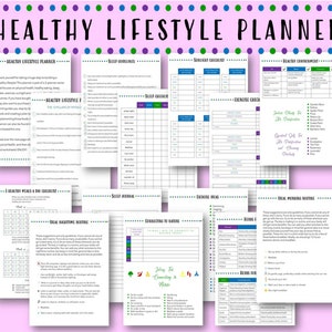 Holistic Bundle, Printable Health Planner, Healthy Lifestyle, Wellness ...