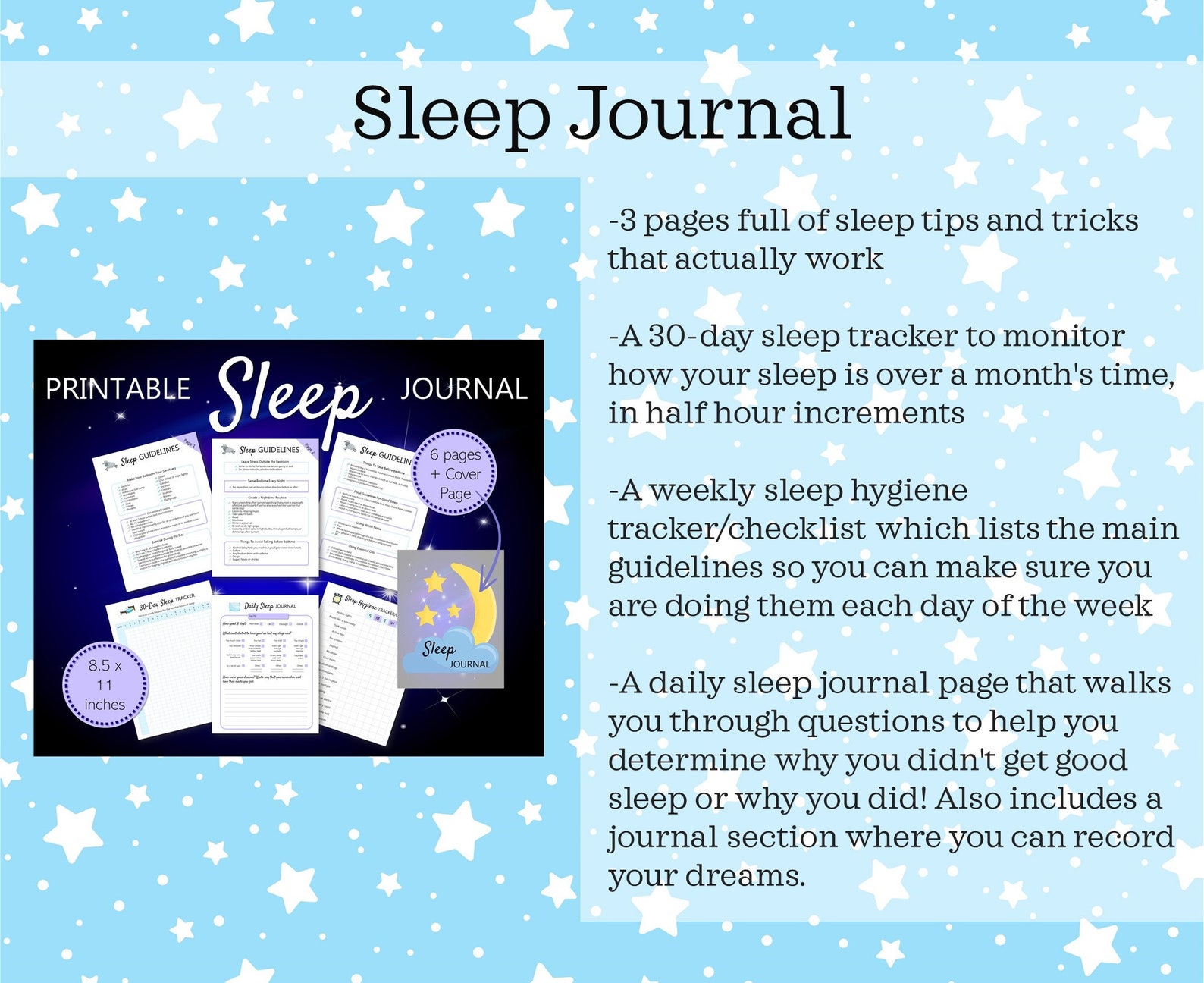 Sleep Journal and Dream Journal Bundle, Sleep Journal, Dream Journal ...
