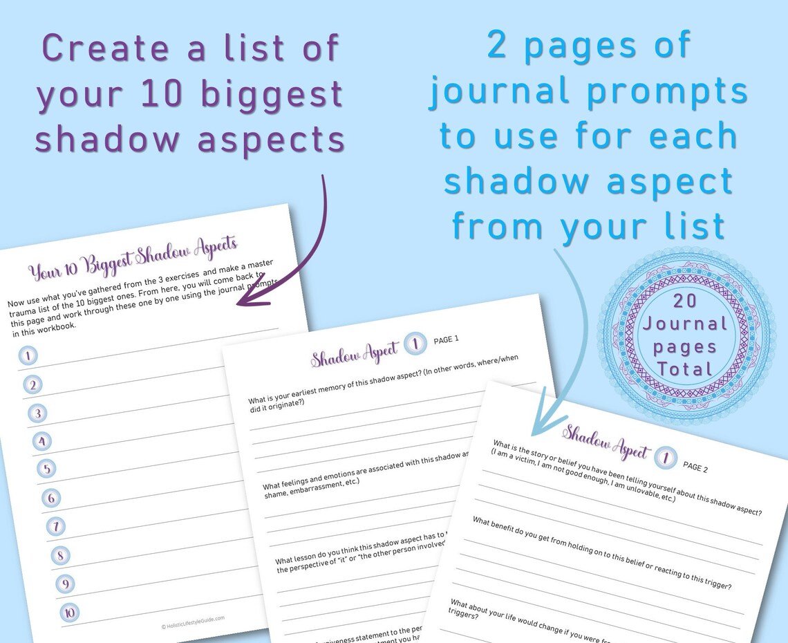 Printable Shadow Work Journal Shadow Work Workbook Trauma | Etsy