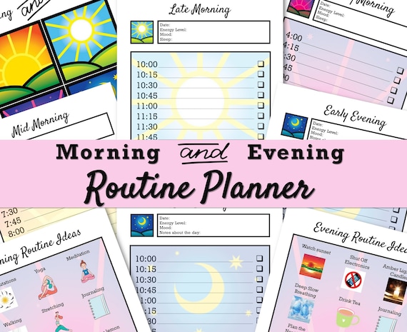 Printable Daily Routine Planner Routine Chart Morning - Etsy