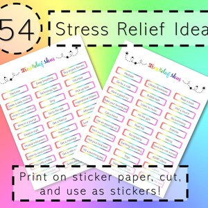 Stress Relief Workbook, Stress Relief Printable, Stress Reduction ...