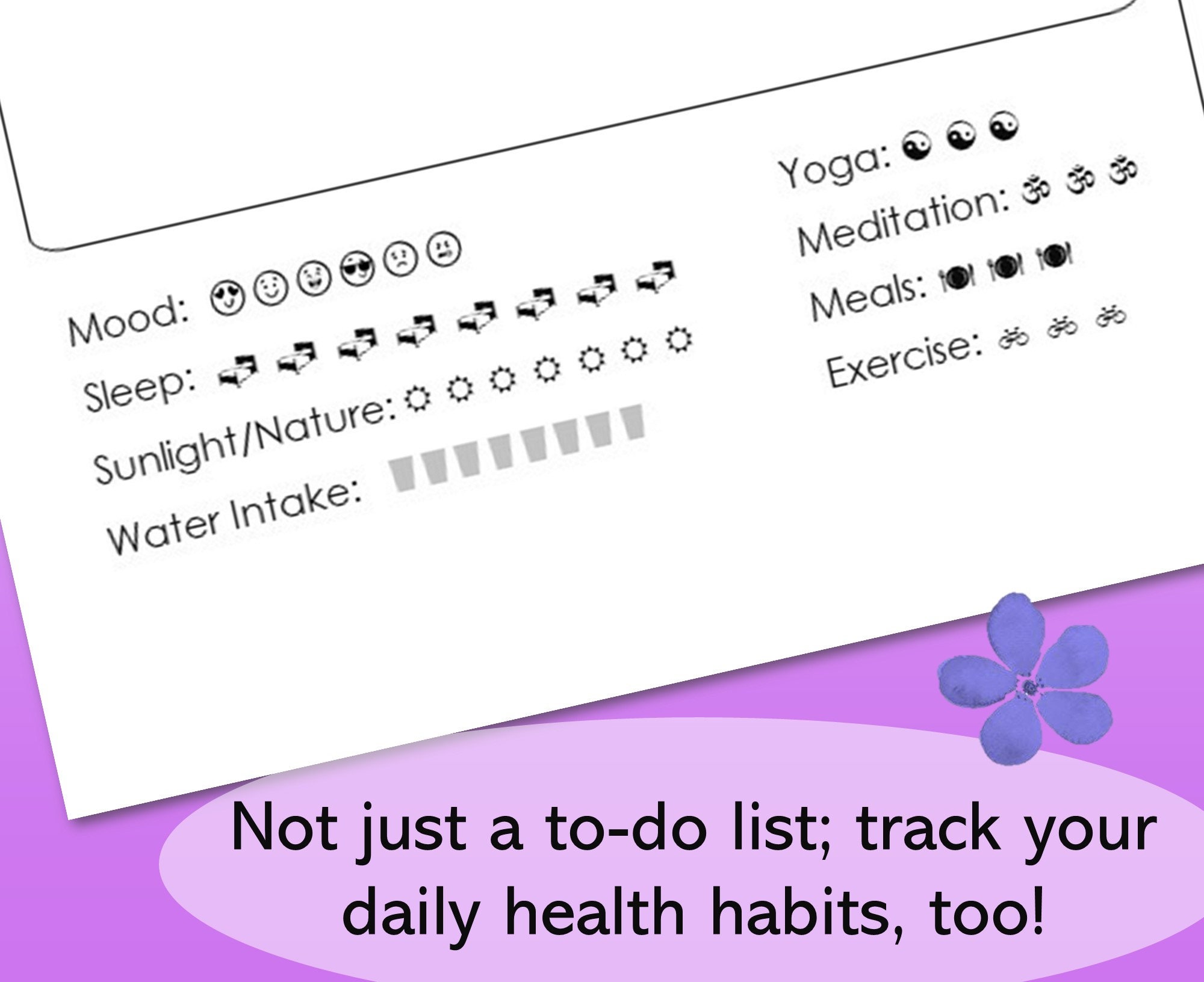 Printable Daily Planner Pages, Wellness Tracker, Wellness Printable ...
