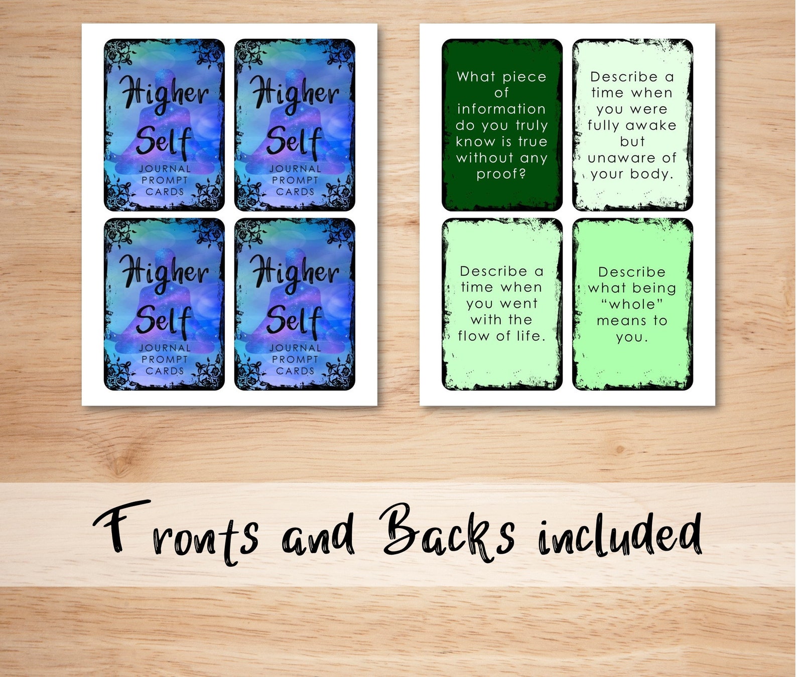 Journal Prompt Cards, Printable Cards, Higher Self, Journaling Ephemera ...
