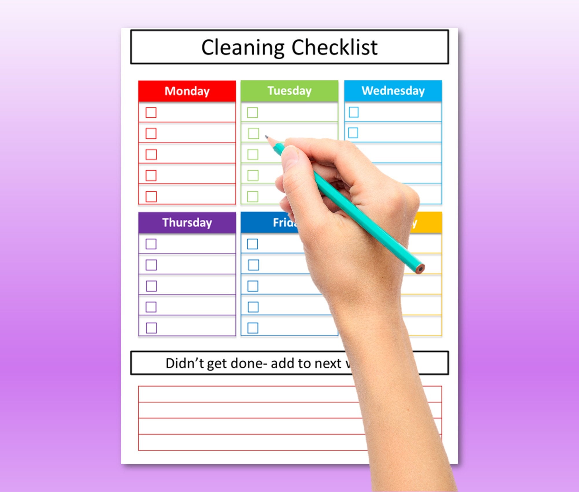 Printable Bundle, to Do Lists, Daily and Weekly Checklists, Home ...