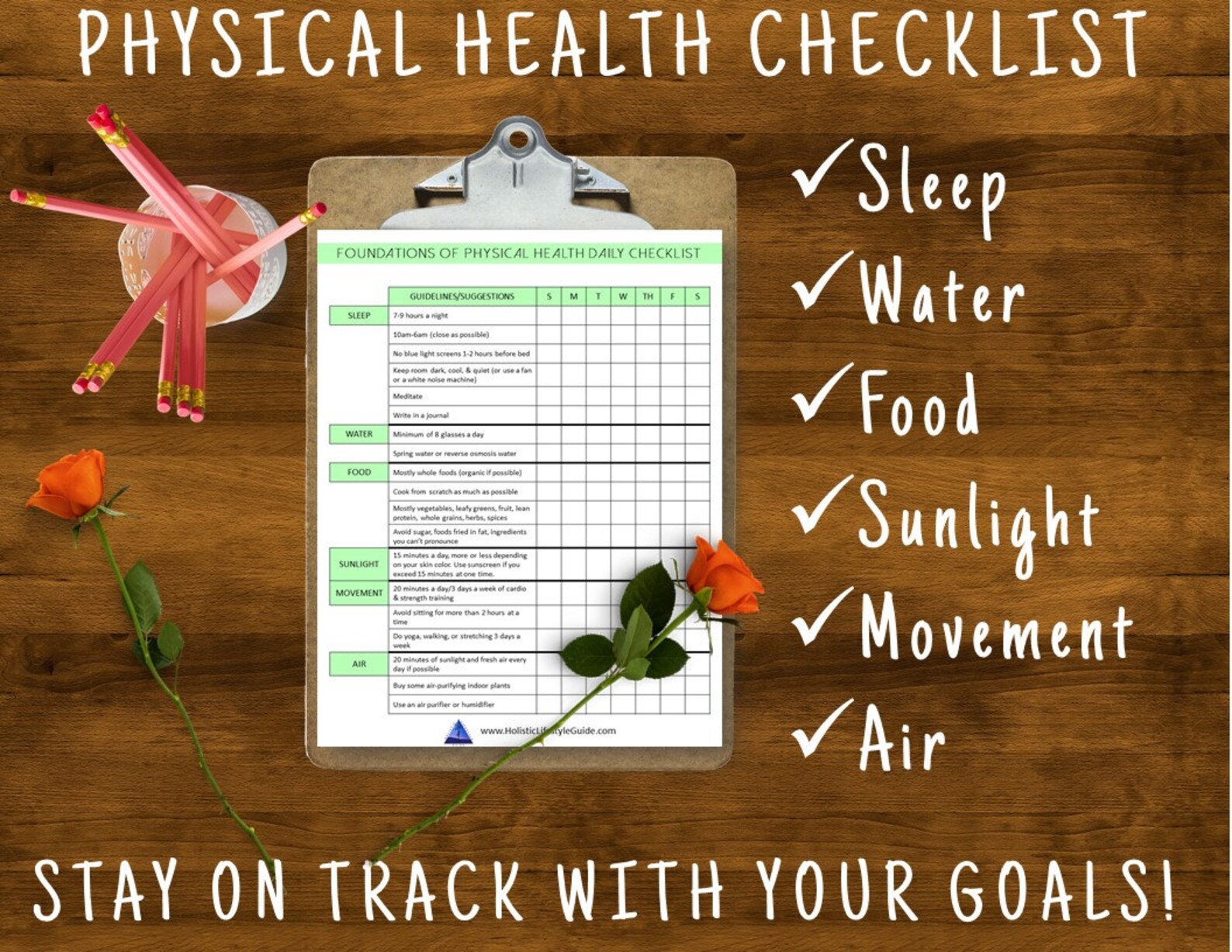 Daily Checklist Printable, Health Tracker, Holistic Health, Body Mind ...