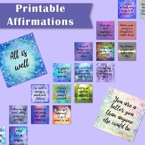 Holistic Wellness Printable Card Bundle, Affirmation Cards, Journal ...