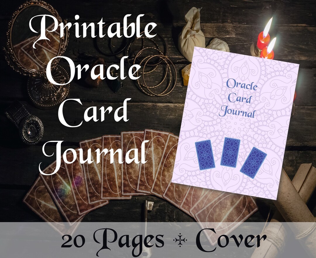 Printable Oracle Card Journal, Tarot Workbook, Spiritual Journal ...