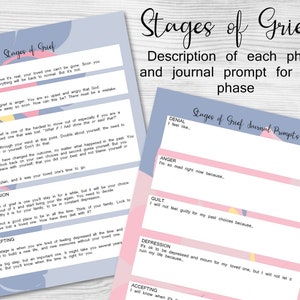 Grief Journal, Grief Gift, Printable Journal, Loss Journal, Therapy ...