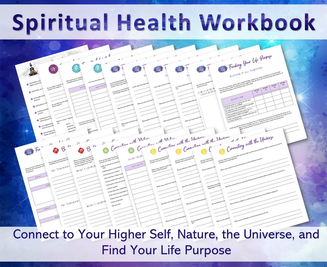 Printable Spiritual Workbook, Spirituality Journal, Higher Self, Life ...