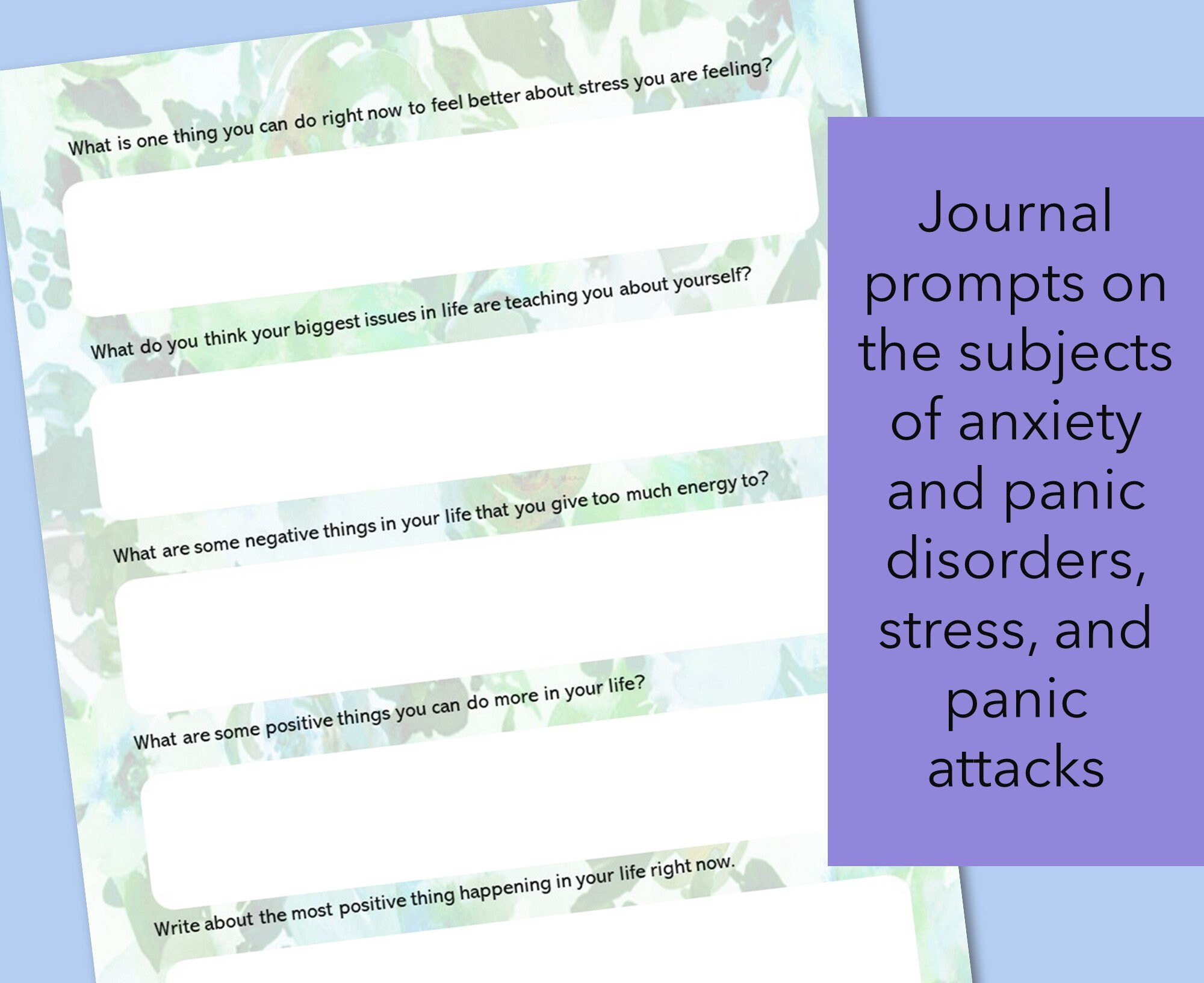 Printable Anxiety and Stress Journal Prompts, Anxiety Journal Prompts ...