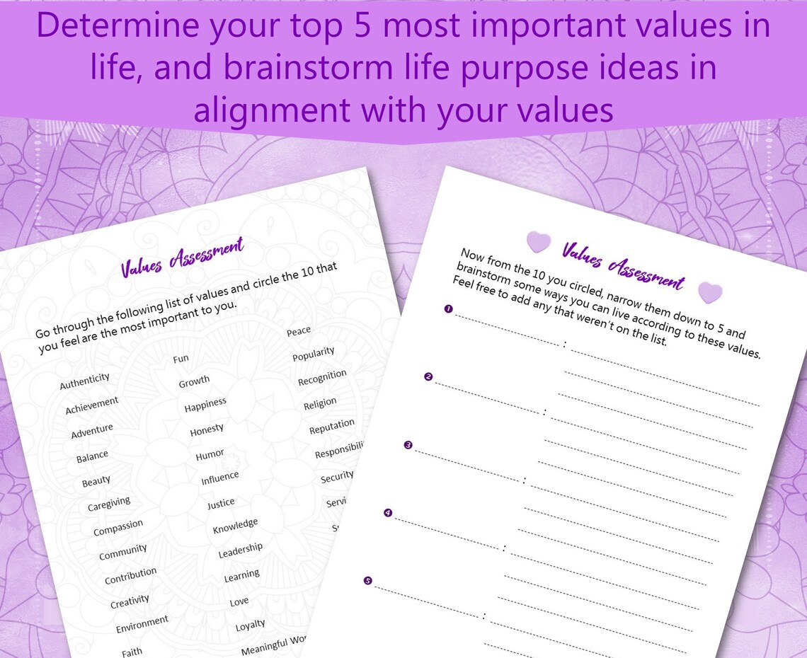 Printable Life Purpose Planner Find Your Career Path Find | Etsy