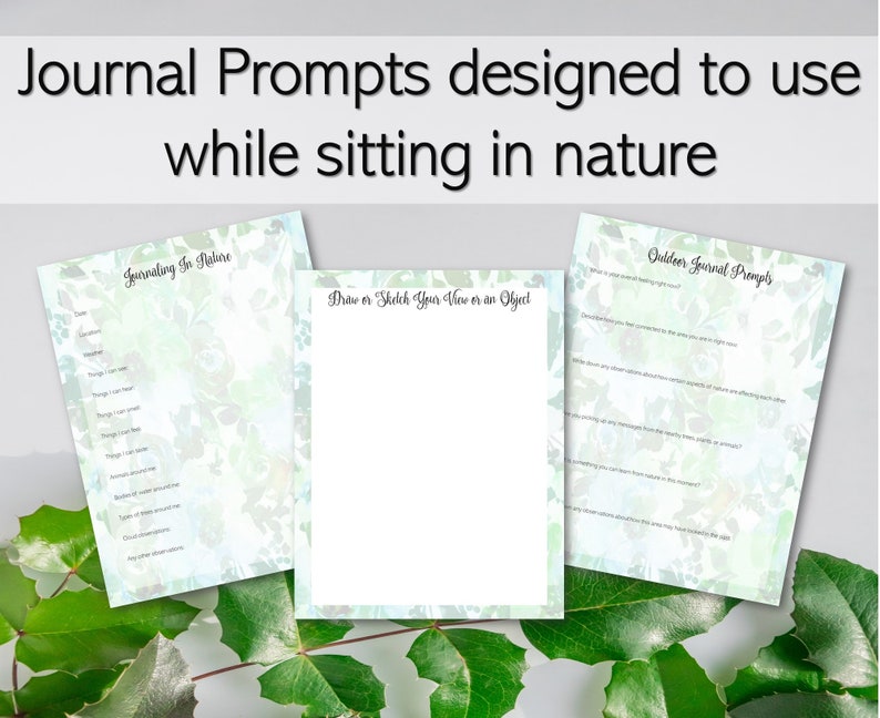 Printable Nature Journal, Nature Journal Prompts, Nature Journaling ...