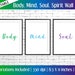Printable Body Mind Soul Wall Art, Holistic Decor, Wall Art Set ...