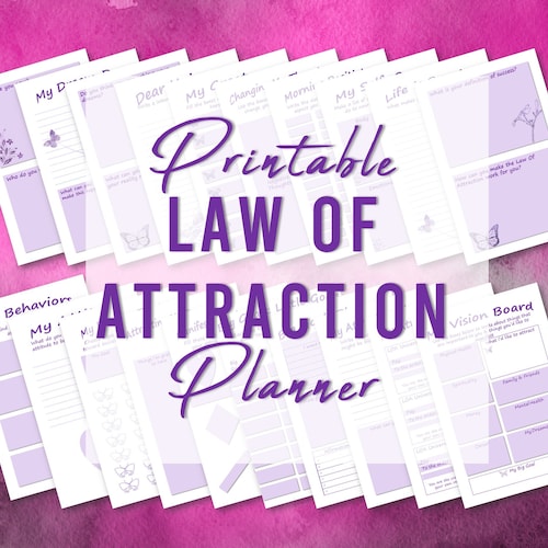 Printable Law of Attraction Planner Manifestation Journal - Etsy
